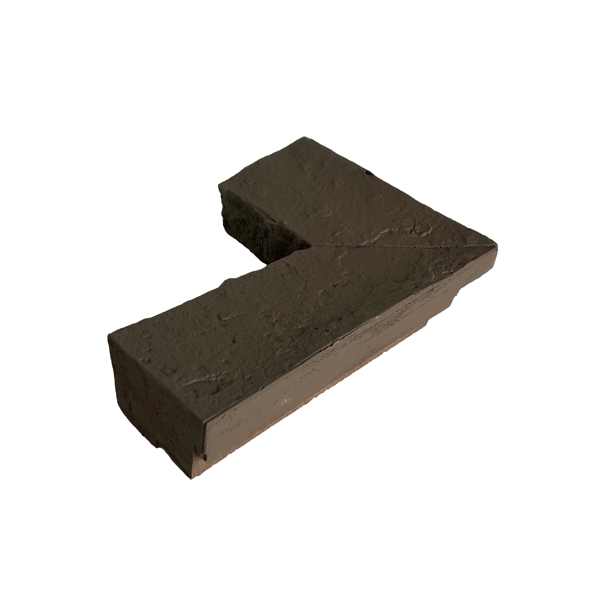Brown: Sandstone Ledger / Sill Inside Corner: 9 3/4" X 7 5/8" X 2 1/2 ...